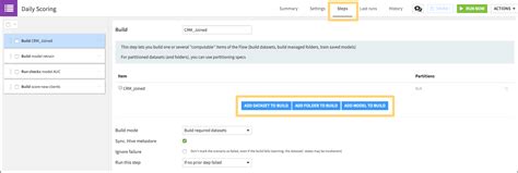 can i control which datasets in my flow get rebuilt during a scenario