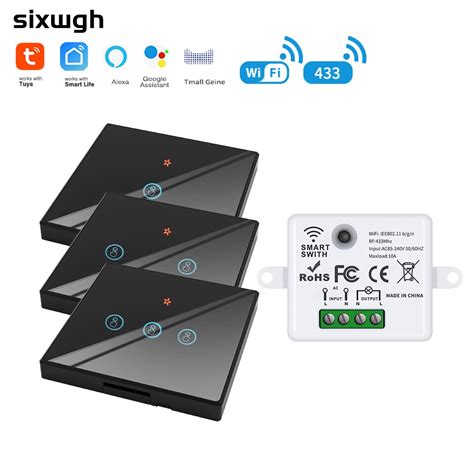 Tuya WIFI Switch Smart Switch Timer Touch Wireless Switch Smart Life APP Alexa Google Home Voice