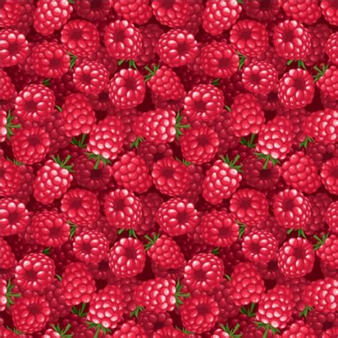Raspberry Seamless Pattern Vector Free Download