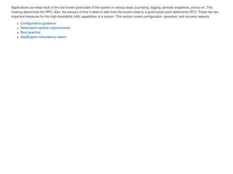 High Availability Configuration And Operational Guidance Dell