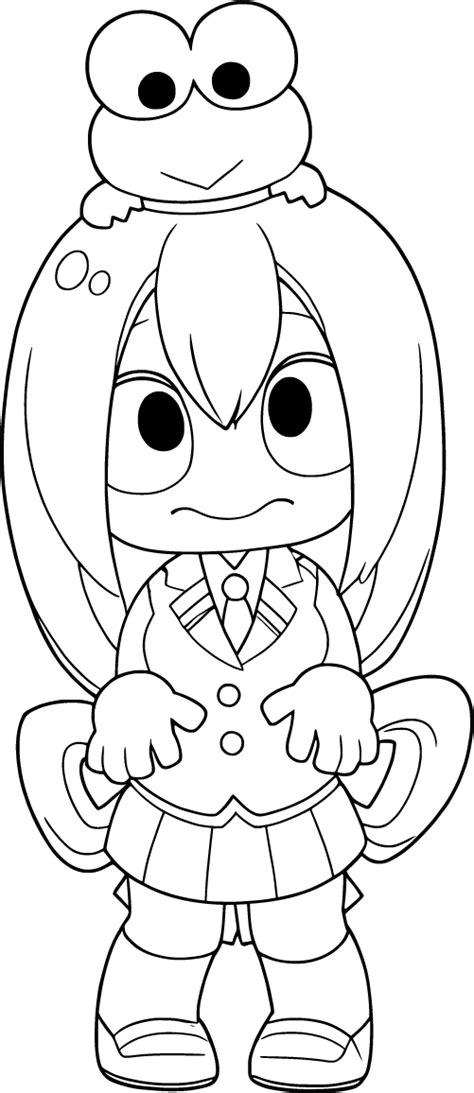 MHA Tsuyu Asui Coloring Pages 100 Free Printable Fun