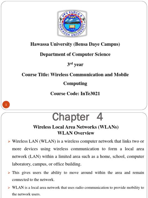 Ch 4 Wirless Communication And Mobil Computing Pdf Wireless Lan