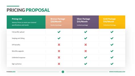 Pricing Proposal Template For Business Services Professional Sample