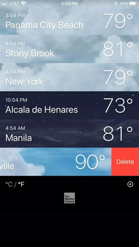 How To Delete Cities From The Weather App Step By Step DeviceTests