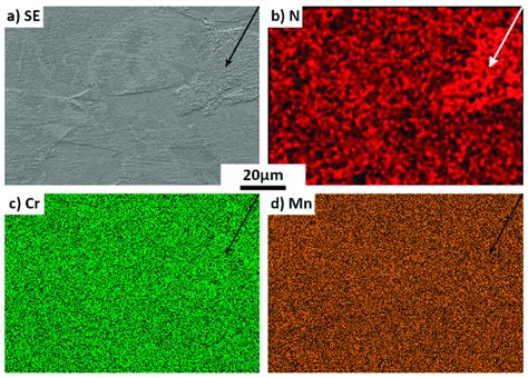 Micrograph And Chemical Maps Of An Area Of As Received Sample