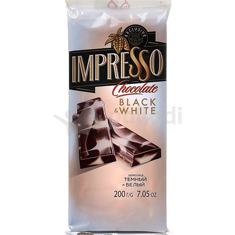 Шоколад Импрессо темный и белый 200г купить за 220 руб. с доставкой на ...