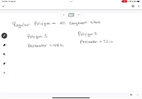 solved the perimeters of two regular polygons having the same number