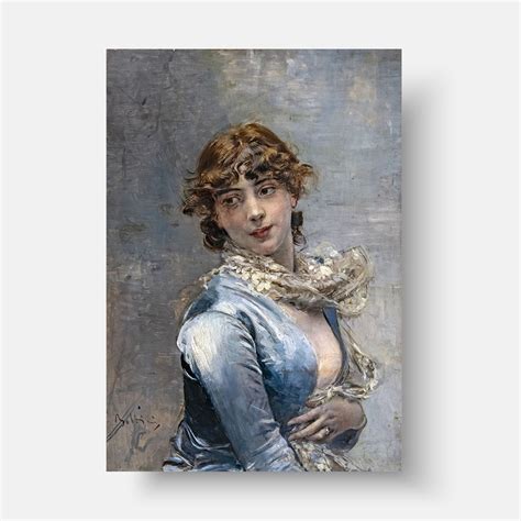 조반니 볼디니 파란 드레스를 입은 우아한 여인 아트페이지 Artpage