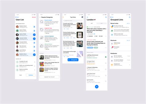 UI Inspiration For IOS Design Patterns Behance