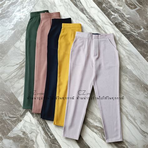 กางเกงทำงาน ไซส์ใหญ่ก็ใส่สวย 💖 ขาเดฟ 8 ส่วน ทรงดี งานเป๊ะ ใส่แล้วหุ่นสวย ไม่รัด ไม่โป๊ะ ผ้า