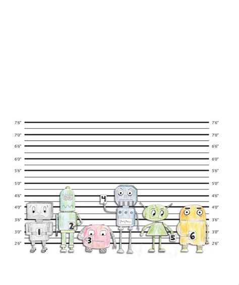 Robot Lineup Illustration Ink Lineup