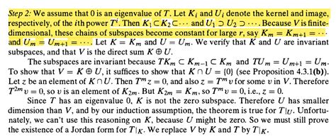Question Of Jordan Decomposition Proof In Artins Algebra Book