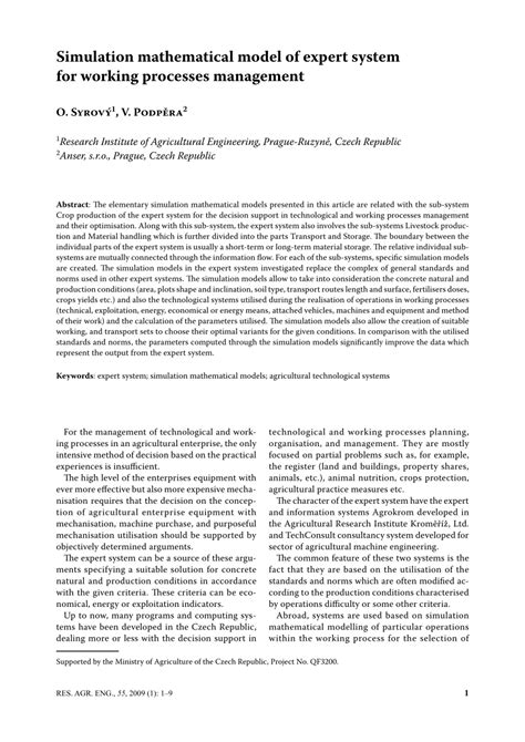 Pdf Simulation Mathematical Model Of Expert System For Working