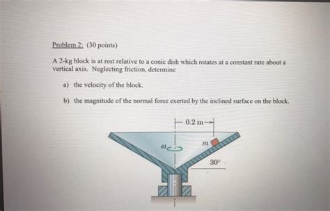 Solved Problem 2 30 Points A 2 Kg Block Is At Rest Chegg Com