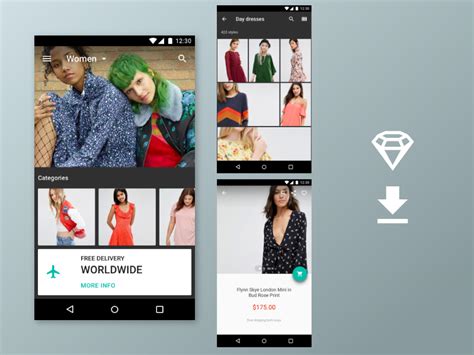 E Commerce App Concept Sketch Mobile App Design Download Sketch Resource