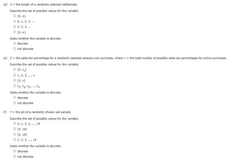 Solved For Each Random Variable Defined Here Describe The Chegg Com