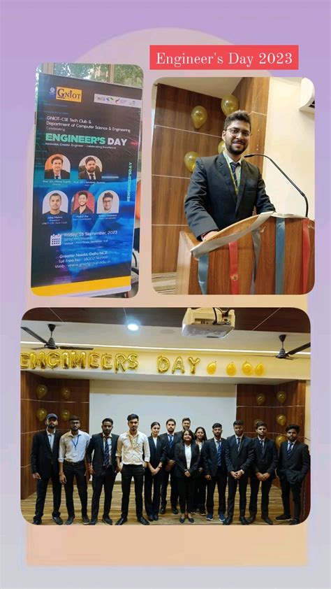 atharv goswami on linkedin engineer s day celebration by our gniot cse