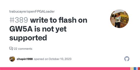 Write To Flash On Gw A Is Not Yet Supported Issue Trabucayre Openfpgaloader Github