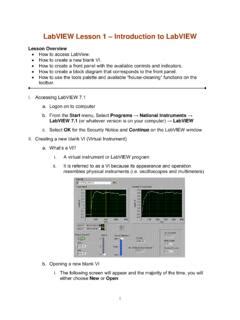 LabVIEW Lesson Introduction To LabVIEW Labview Lesson Introduction To Labview Pdf PDF PRO