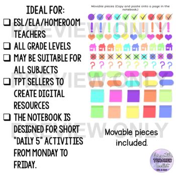 Digital Interactive Notebook Template Compatible With Google Drive Set