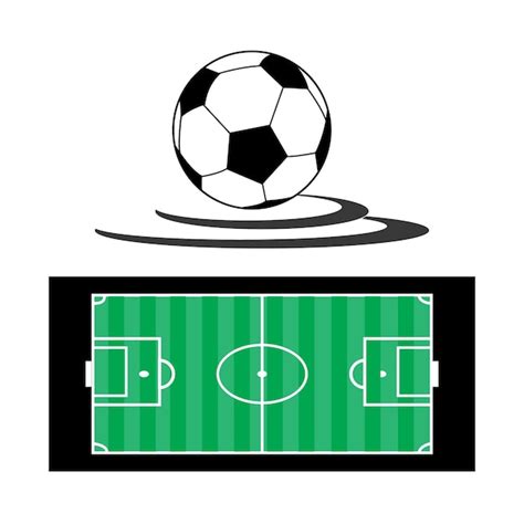 축구장 아이콘 로고 벡터 디자인 서식 파일 프리미엄 벡터