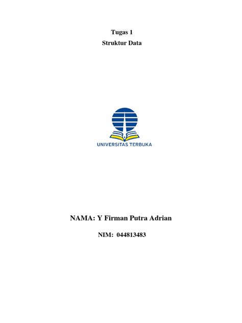 Tugas 1 Struktur Data Pdf Metode And Bahan Ajar Teknologi And Rekayasa
