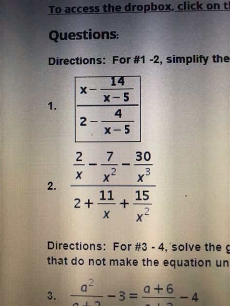 Solved Simplify The Given Complex Fraction Make Sure Your Chegg