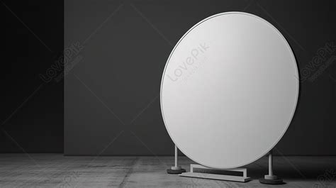 3d 렌더링회색 모형 배경의 빈 원형 광고판 3d 배경 디스플레이 모형 배경 모형 배경 이미지 Hd 3d 디스플레이 모형 모형 배경 사진 무료 다운로드