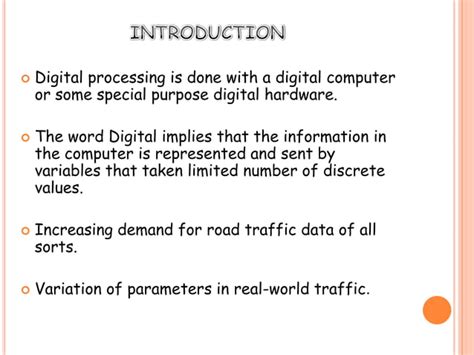 Image Processing Applied To Traffic Queue Detection Algorithm Ppt