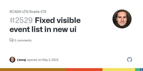 Fixed Visible Event List In New Ui · Issue 2529 · Scada Ltsscada Lts