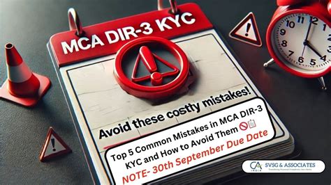 Top 5 Common Mistakes In Mca Dir 3 Kyc And How To Avoid Them 🚫📋