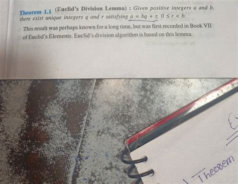 theorem 1 1 euclid s division lemma given positive integers a and b