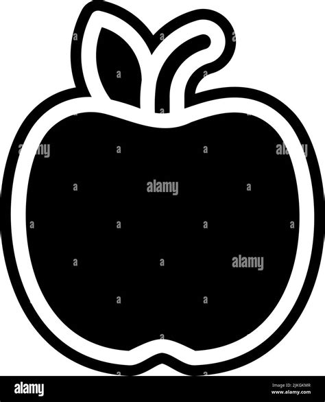 Apple Icon Black Vector Illustration Stock Vector Image And Art Alamy