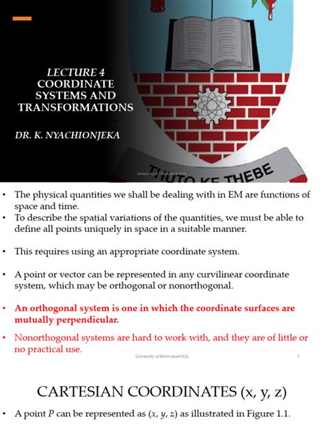 Coordinate Systems And Transformations Pdf