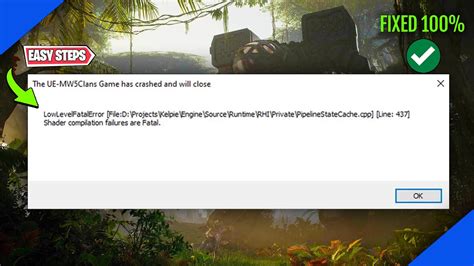 mechwarrior 5 clans lowlevelfatalerror fatal error fix 100 working