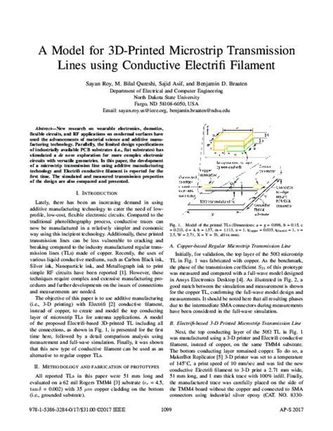 Pdf A Model For 3d Printed Microstrip Transmission Lines Using
