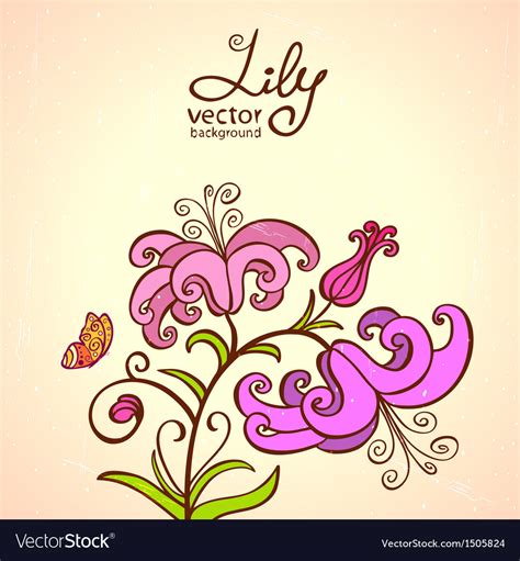 Lilys Royalty Free Vector Image Vectorstock