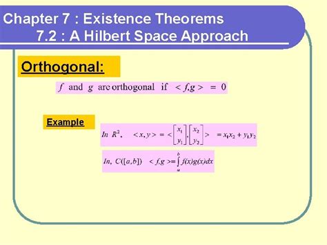 Chapter Existence Theorems A Hilbert