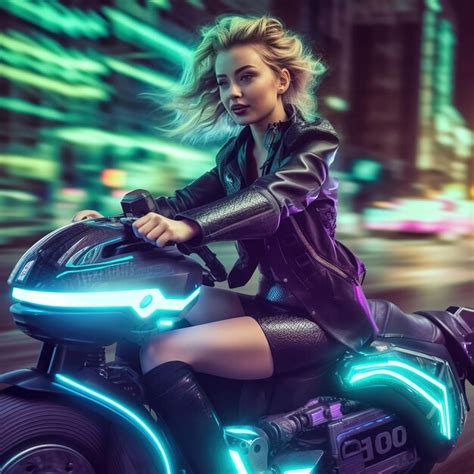 Female Cyberpunk Motorcycle Rider Images Free Download On Freepik