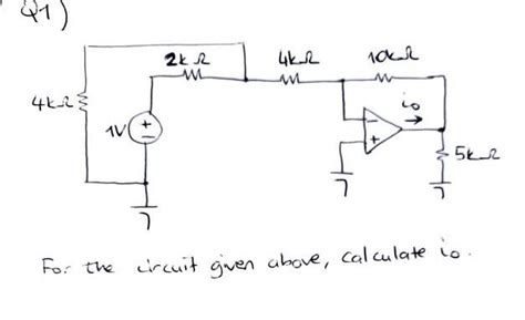 solved for the circuit given above calculate io