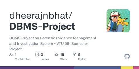 GitHub Dheerajnbhat DBMS Project DBMS Project On Forensic Evidence Management And