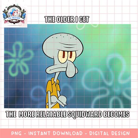 Spongebob Squarepants Relatable Squidward Portrait Png Digi Inspire Uplift