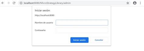Error De Inicio De Sesión En Microstrategy Library Admin
