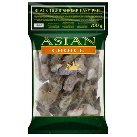 Black Tiger Shrimps 1620 Headless Easypeel 1 Kg Asian Choice