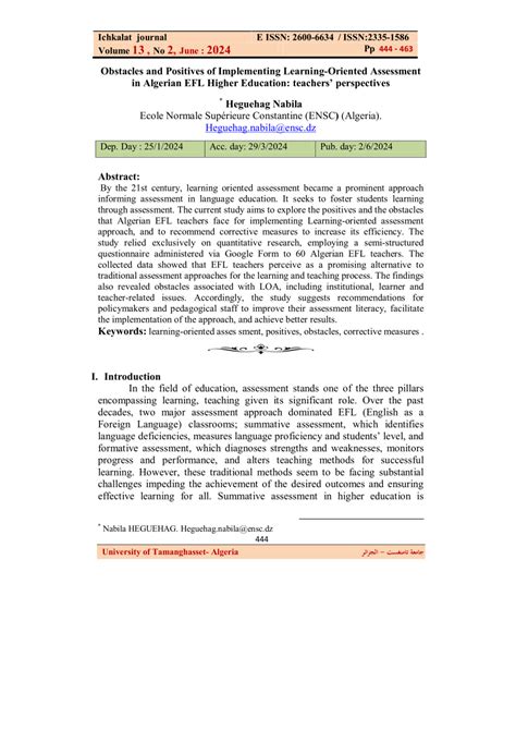 Pdf Obstacles And Positives Of Implementing Learning Oriented