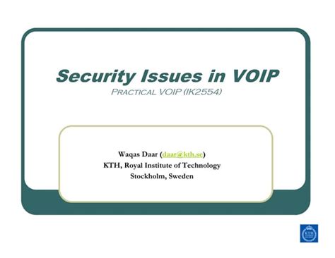 Security Issues In Voip Pdf