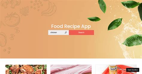 Recipe App Codesandbox