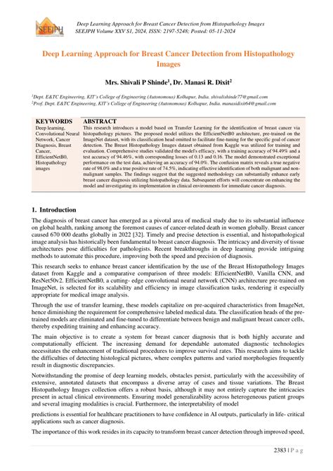 Pdf Deep Learning Approach For Breast Cancer Detection From