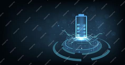 Premium Vector Electrical Energy Concept Design On Dark Blue Background