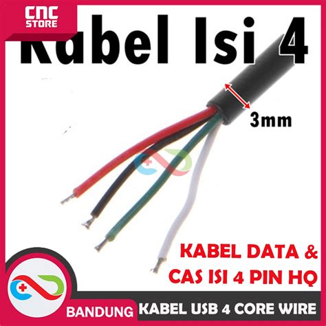 Jual KABEL USB 4 CORE WIRE 4P CABLE DATA DAN CAS ISI 4 PIN HQ PER 1 METER Shopee Indonesia